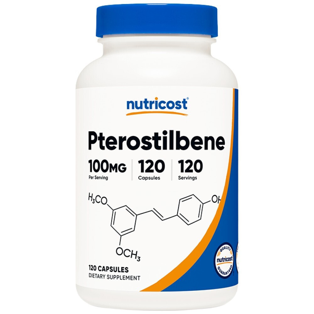 Nutricost Pterostilbene 100mg Ειδικό Συμπλήρωμα Διατροφής 120 κάψουλες ...