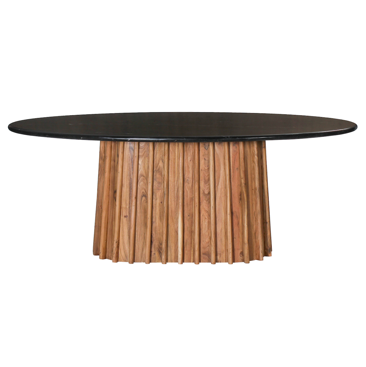 Draxx Τραπέζι Τραπεζαρίας από Μασίφ Ξύλο Μαύρο 200x100x76εκ. HM9689 ...