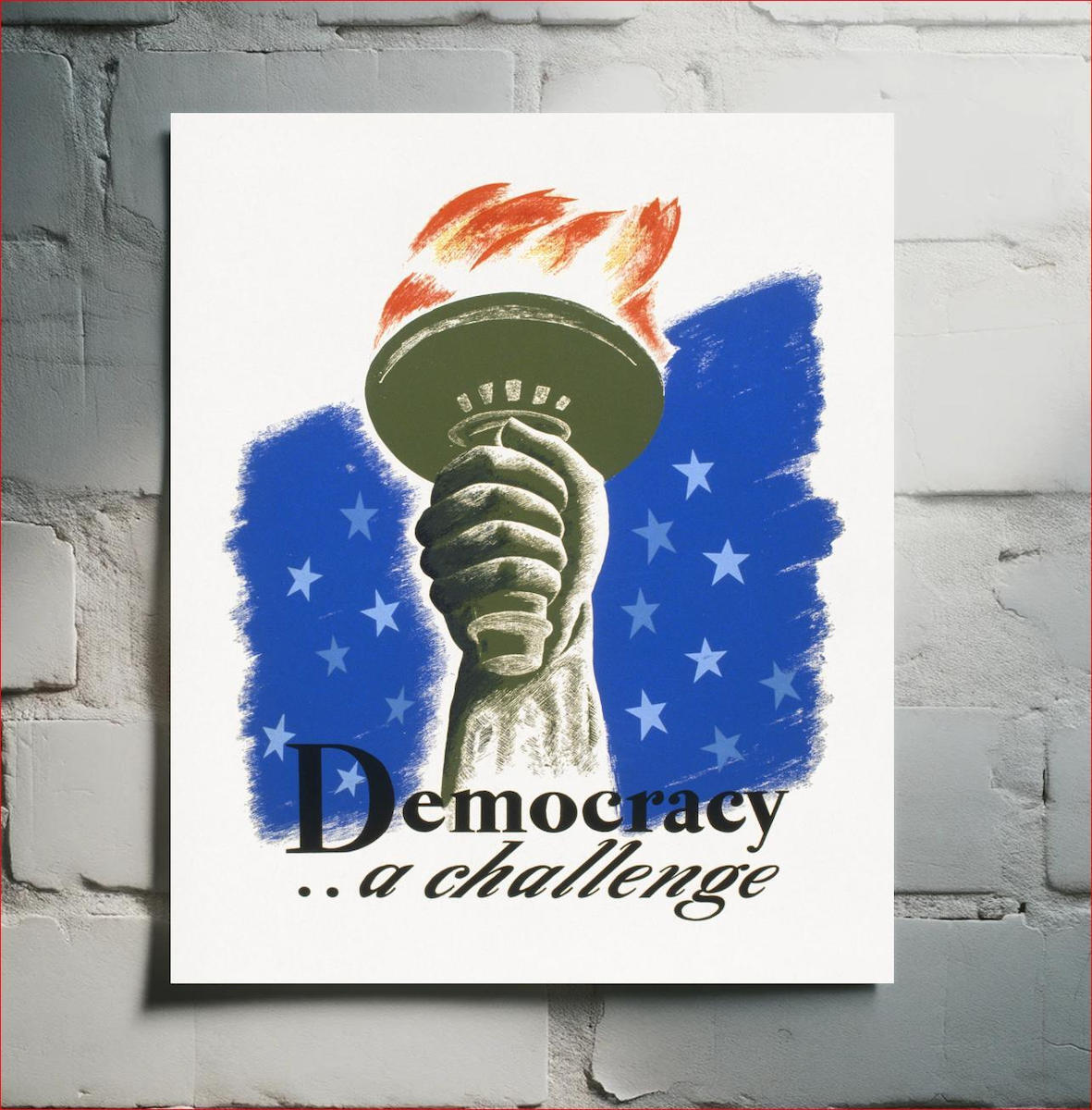 iLovePrints Democracy .. A Challenge (1936) Politics Poster By Federal ...