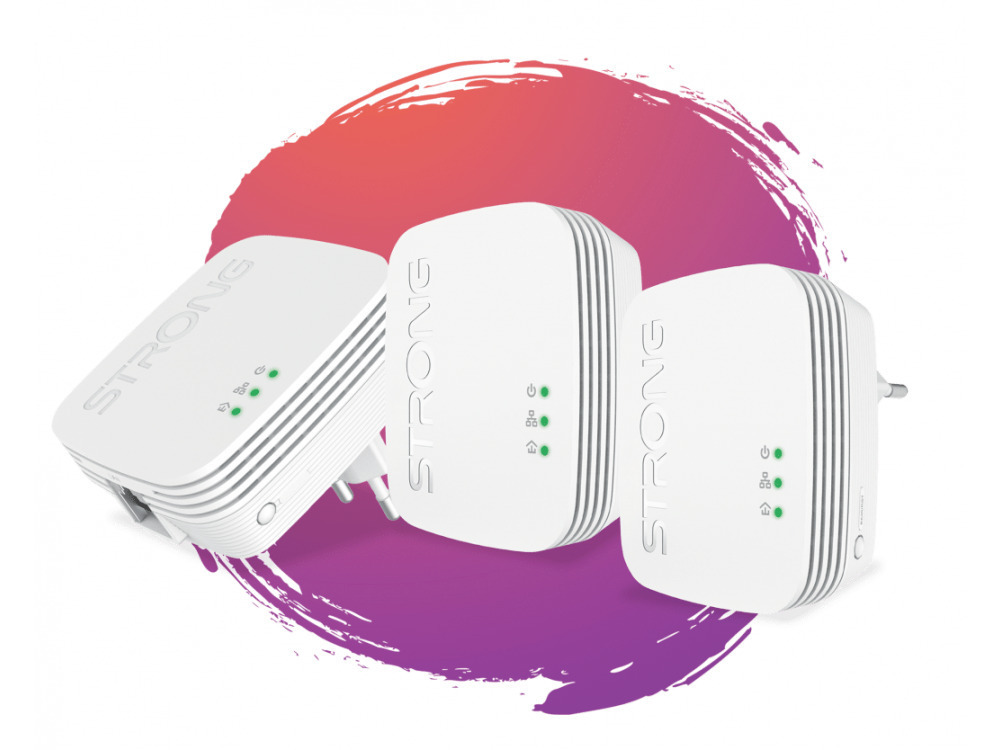 Strong 600 Triple Powerline Τριπλού Kit για Ενσύρματη Σύνδεση και Θύρα ...