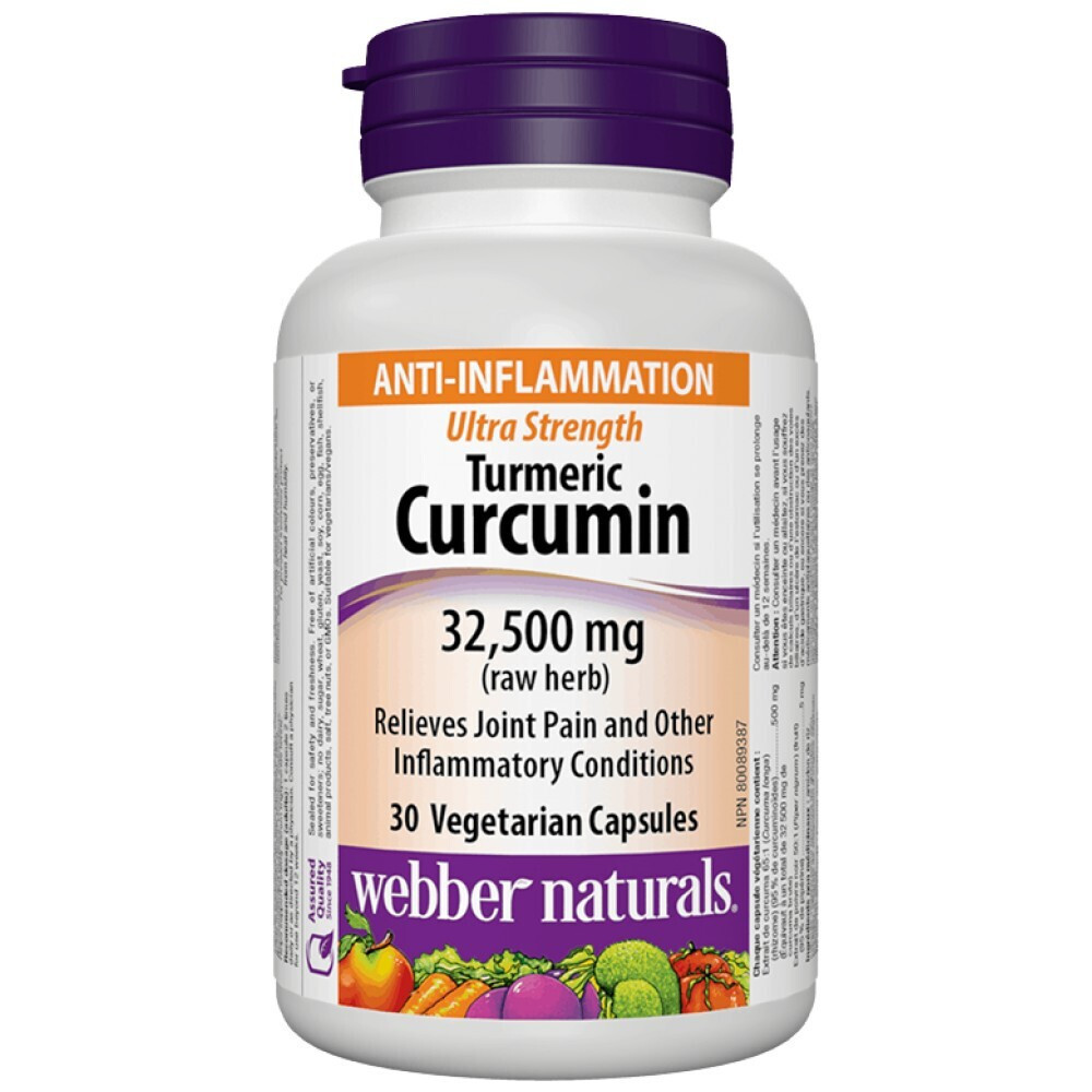 Webber Naturals Turmeric Curcumin Ultra Strength 500 Mg [30 Κάψουλες ...