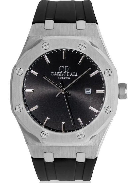 Carlo Dali Ceas Barbati cu Baterie și Curea din Cauciuc Neagră CD.WA ...