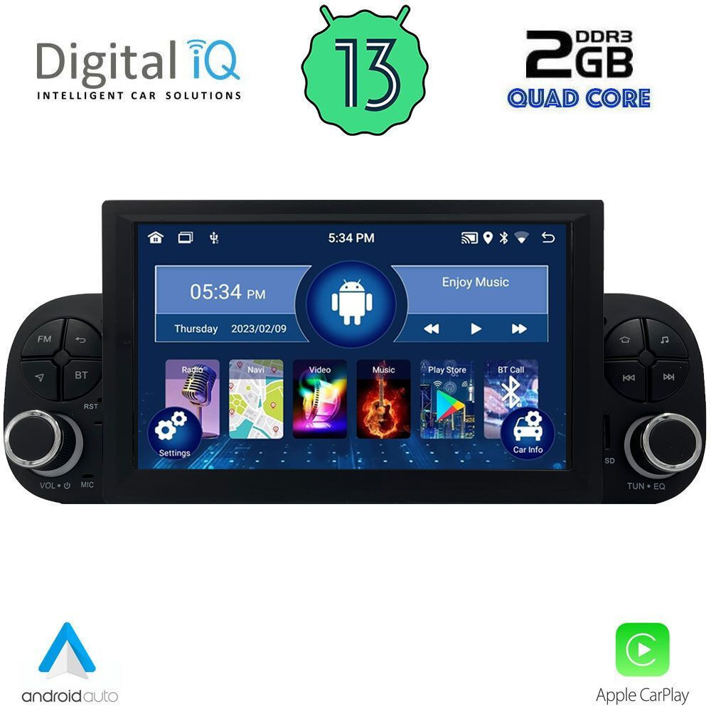 Digital IQ Ηχοσύστημα Αυτοκινήτου 2DIN (Bluetooth/USB/AUX/WiFi/GPS ...
