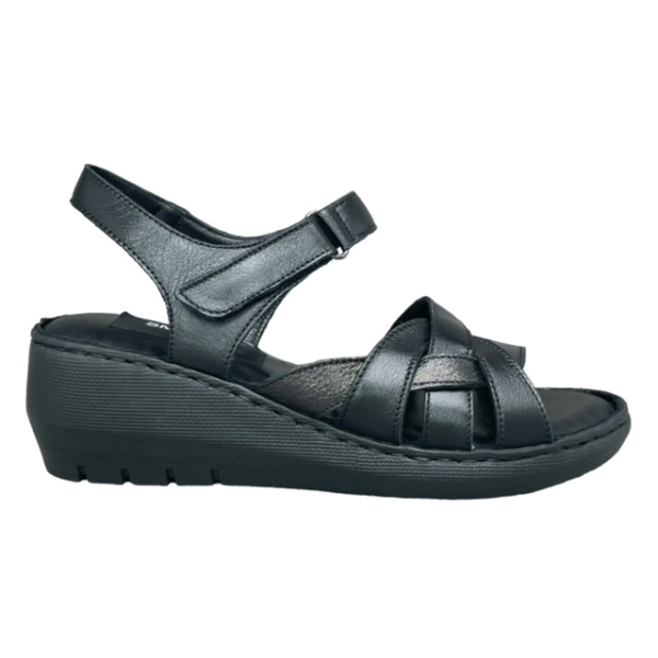 Smart Steps Ανατομικές Καλοκαιρινές Γυναικείες Πλατφόρμες Μαύρες 611-1 ...