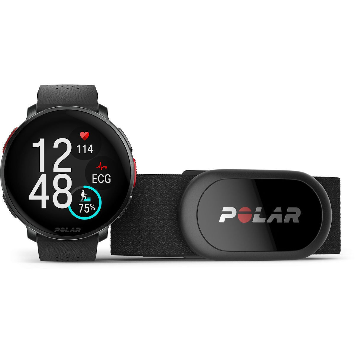Polar Vantage V3 & H10 bundle S-L Aluminium 47mm Αδιάβροχο Smartwatch με Παλμογράφο (Night Black ...