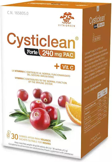 Cysticlean Cysticlean Forte Pac Vit C Cranberry Sachets 30 Units ...