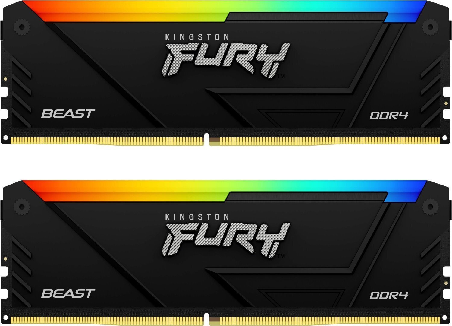 Kingston Fury Beast RGB 32GB DDR4 RAM με 2 Modules (2x16GB) και Ταχύτητα 2666 για Desktop ...