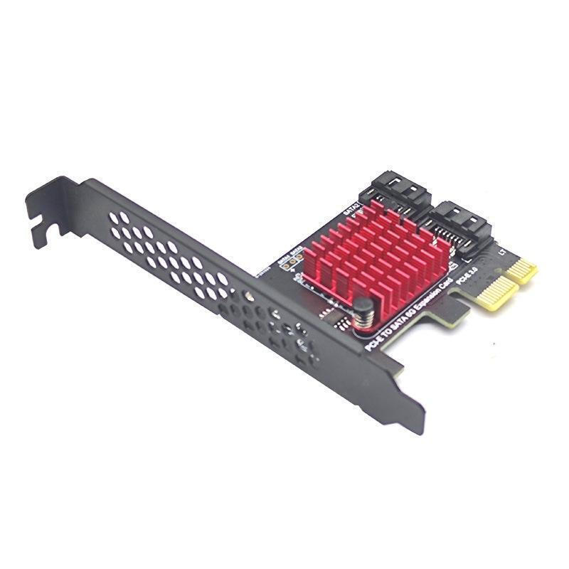 Pci-e 1x Gen3 To Sata3.0 Expansion Card 2 Ports 6gbps Transfer ...
