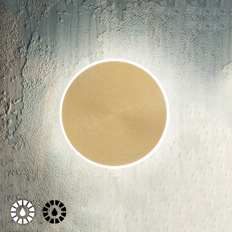 Gea Luce Μοντέρνο Φωτιστικό Τοίχου με Ενσωματωμένο LED σε Μαύρο Χρώμα ...