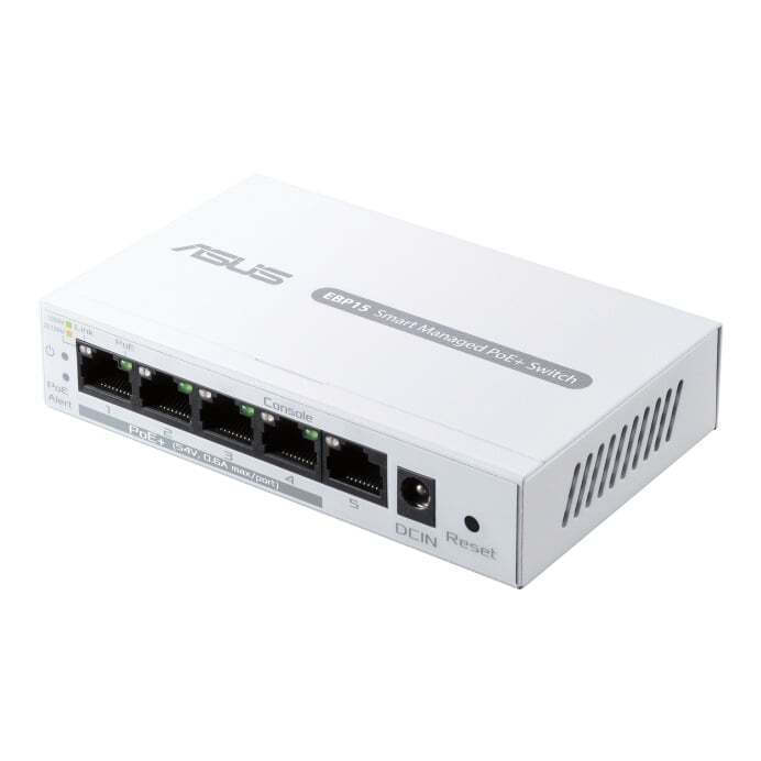 Asus ExpertWiFi EBP15 Managed PoE+ Switch με 5 Θύρες Ethernet και 5 SFP ...