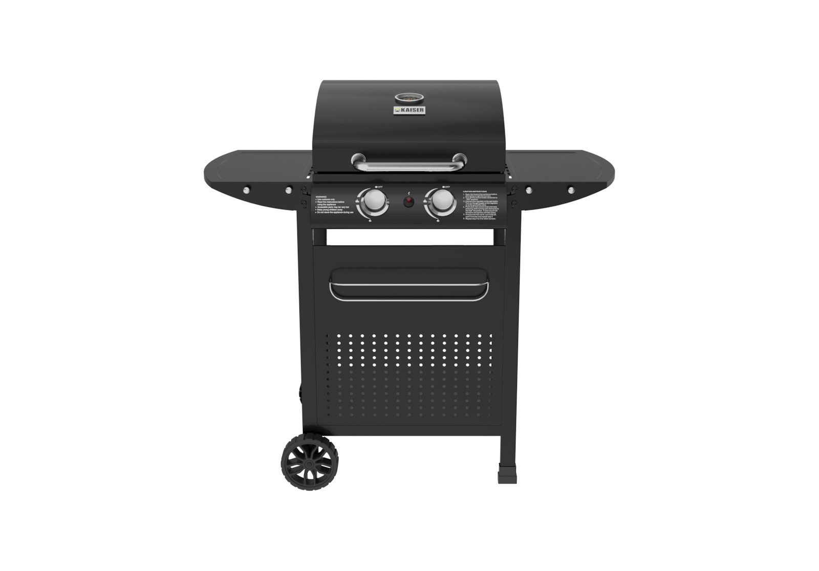 Kaiser Intro Ψησταριά Υγραερίου Σχάρας 48x42εκ. με 2 Εστίες 6kW ...