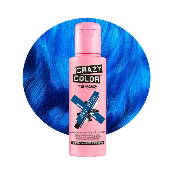 Crazy Color Προσωρινή Βαφή Μαλλιών Χωρίς Αμμωνία 59 Sky Blue 100ml