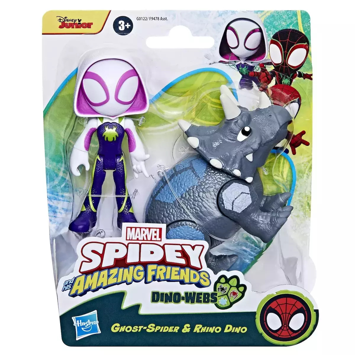 Φιγούρα Δράσης Spider-Man Ghost-Spider & Rhino Dino 6εκ. G0122 | Skroutz.gr