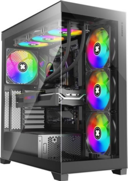 Xilence Xilent Gleam Gaming Midi Tower Κουτί Υπολογιστή με Πλαϊνό Παράθυρο και RGB Φωτισμό Μαύρο ...
