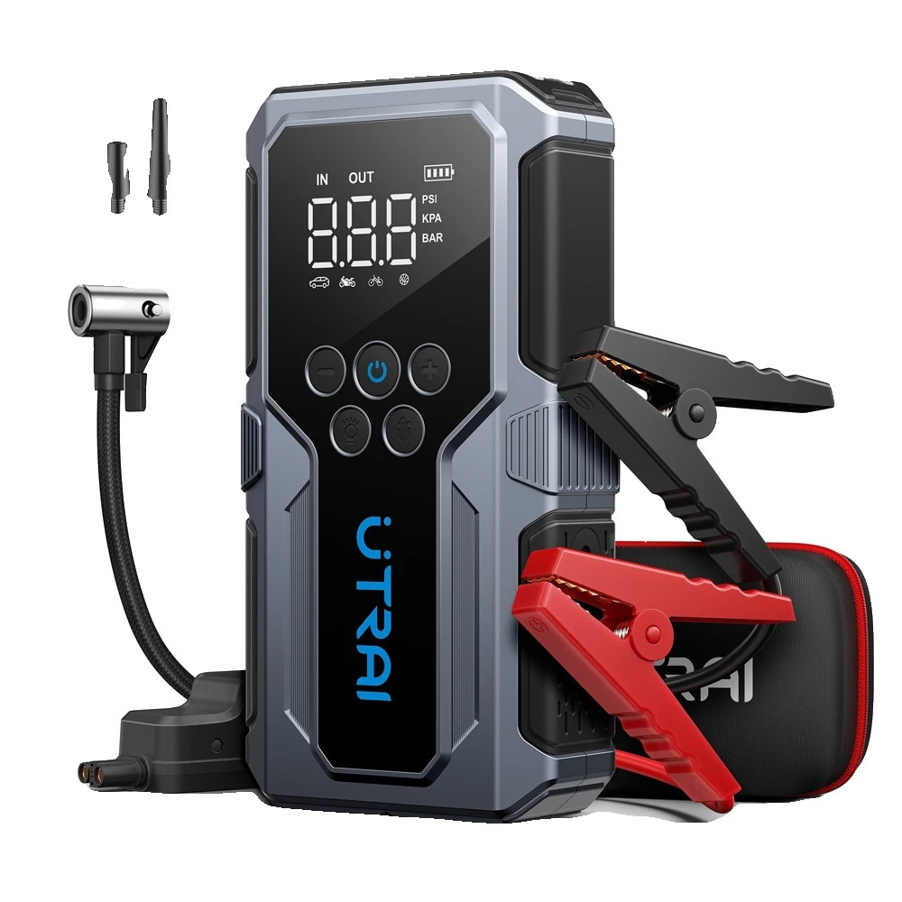 Utrai JS-9 1500A Φορητός Εκκινητής-Φορτιστής Μπαταρίας Αυτοκινήτου με Power Bank / Τρόμπα / Φακό ...