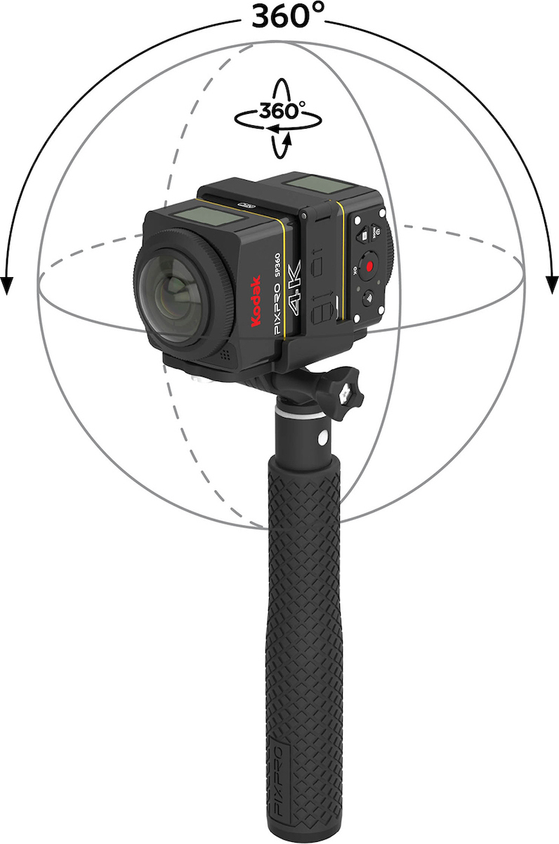 Kodak Pixpro SP360 4K Pack Action Camera 4K Ultra HD Λήψης 360° και Wi ...