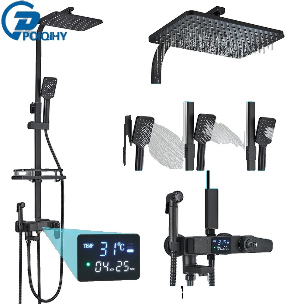 Thermostatic Shower Faucet 3-way 4-way Control 29.5*19.3 Cm Abs Shower ...