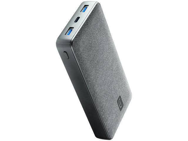 Cellular Line Power Bank 20000mAh 65W με 2 Θύρες USB-A και Θύρα USB-C ...