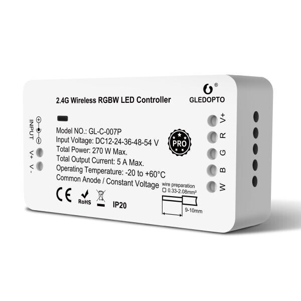 Gledopto Zigbee Pro Rgbw Led Controller Zigbee+rf 12v 24v 36v 48v 54v ...