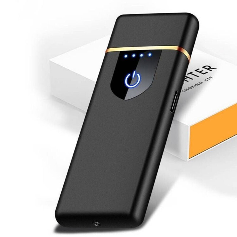Electric Windproof Lighter In Box Usb Charging Digital Sensor Induction ...