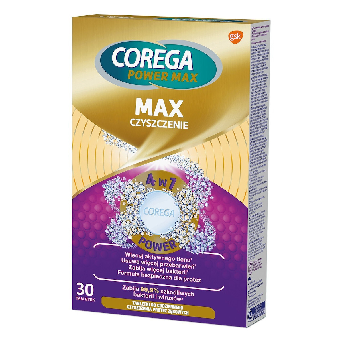 Corega Power Max Tablets Daily Cleaning Dental Dentures Max Cleaning ...