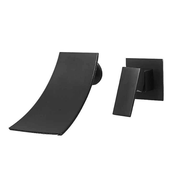 Wall Mounted Basin Faucet Contemporary Design Single Handle Control ...