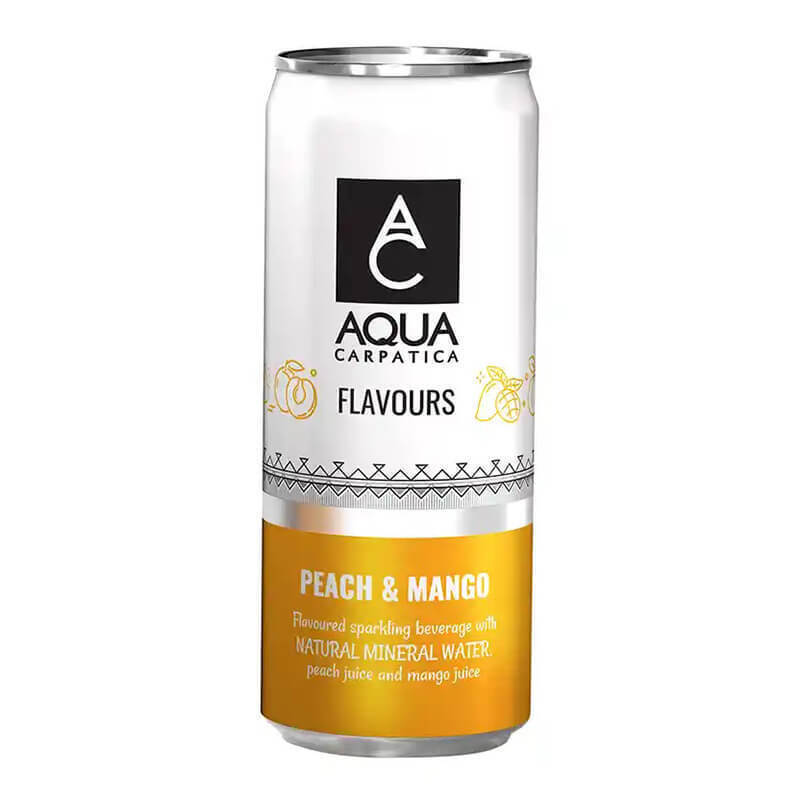 Aqua Carpatica Αναψυκτικό Peach & Mango με Ανθρακικό σε Κουτί 330ml ...