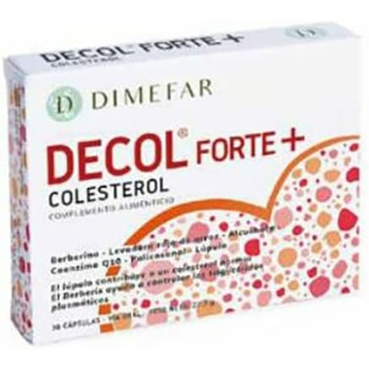 Dimefar Decol Forte+ Colesterol Ειδικό Συμπλήρωμα Διατροφής 30 κάψουλες ...