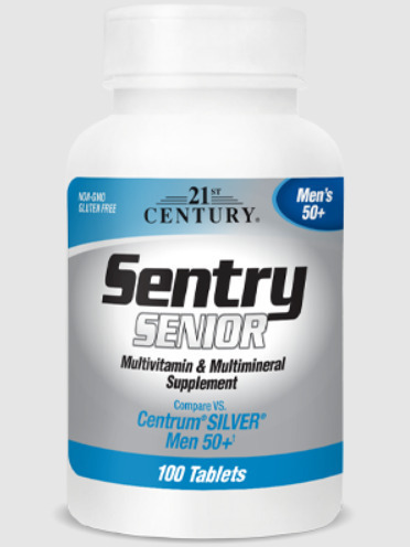 21st Century Sentry Senior Men's 50+ Multivitamin & Multimineral ...