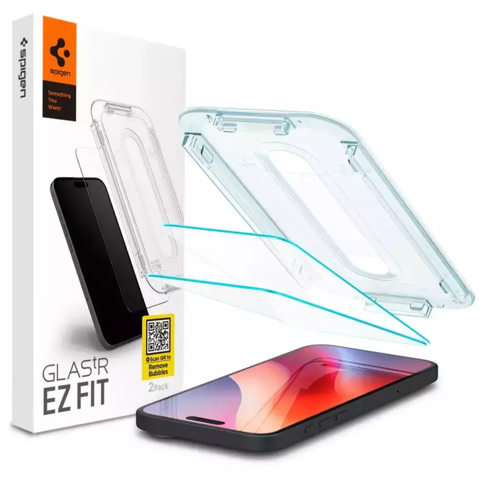 Spigen GLAS.tR EZ FIT Tempered Glass 2τμχ (iPhone 17 / 17 Pro / 16 Pro ...