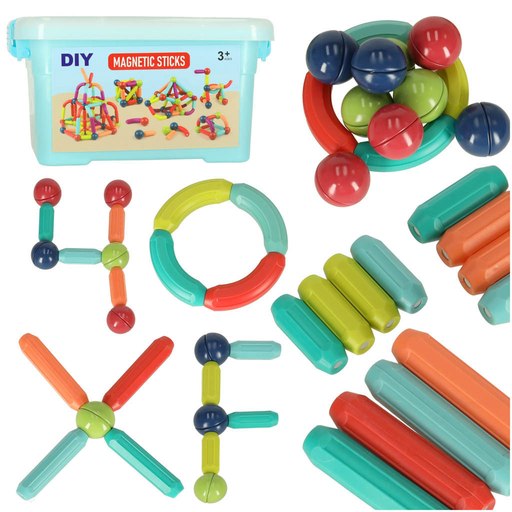 Magnetic Blocks Magnetic Sticks Large Sticks Small Children 25 Pieces ...