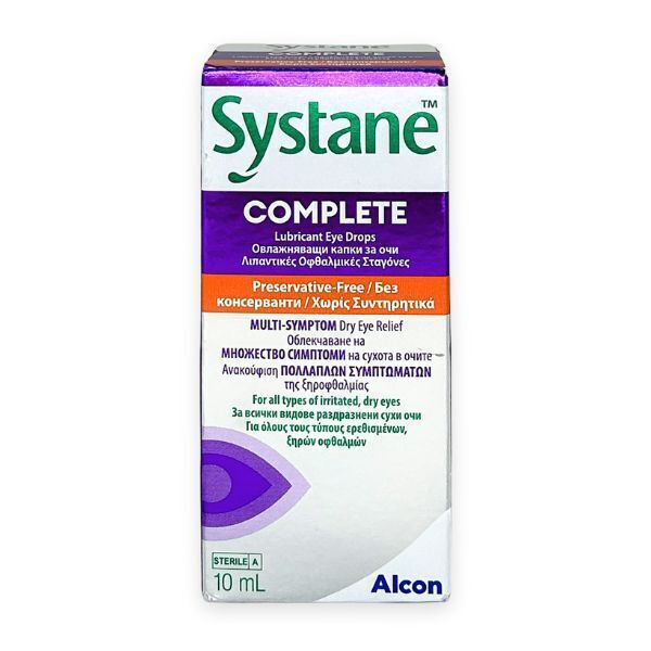 Systane Complete Οφθαλμικές Σταγόνες για Ξηροφθαλμία 10ml | Skroutz.gr