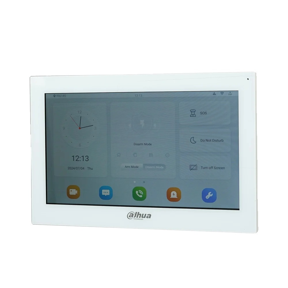 Indoor Video Intercom Monitor 10-inch Touchscreen Wired Connection ...