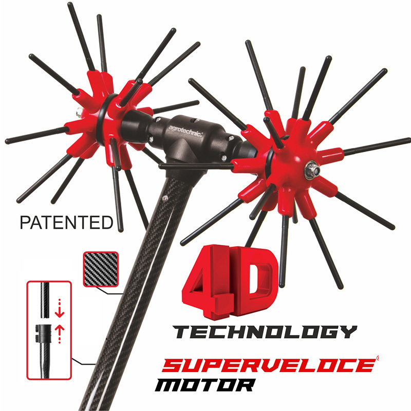 Agrotechnic X.Quattro Superveloce Compact CF Ελαιοραβδιστικό Μπαταρίας 1000W Τύπου Αχινός με ...