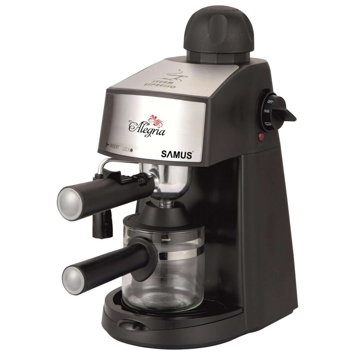 Samus Alegria Μηχανή Espresso 800W Πίεσης 3.5bar Ασημί | Skroutz.gr