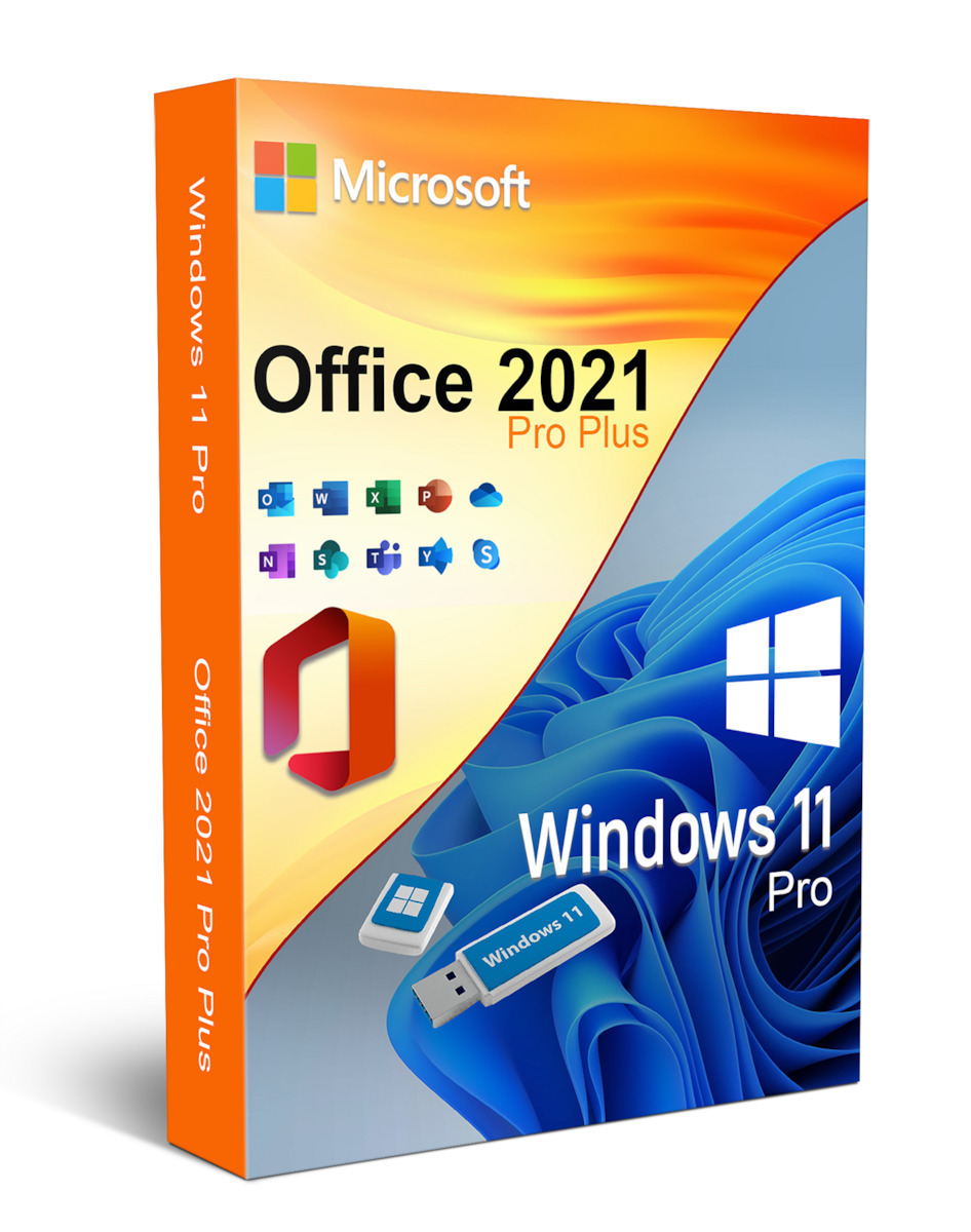 Microsoft Office Professional Plus 2021 Αγγλικά + Windows 11 Pro USB ...
