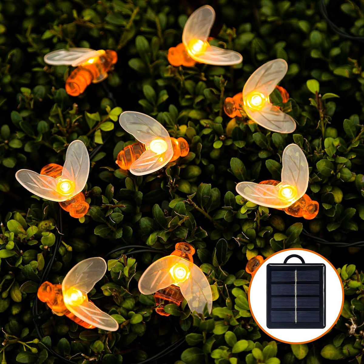 Solar Bee Lights 50 Led 9.8m Spectacular Decoration Every Garden ...