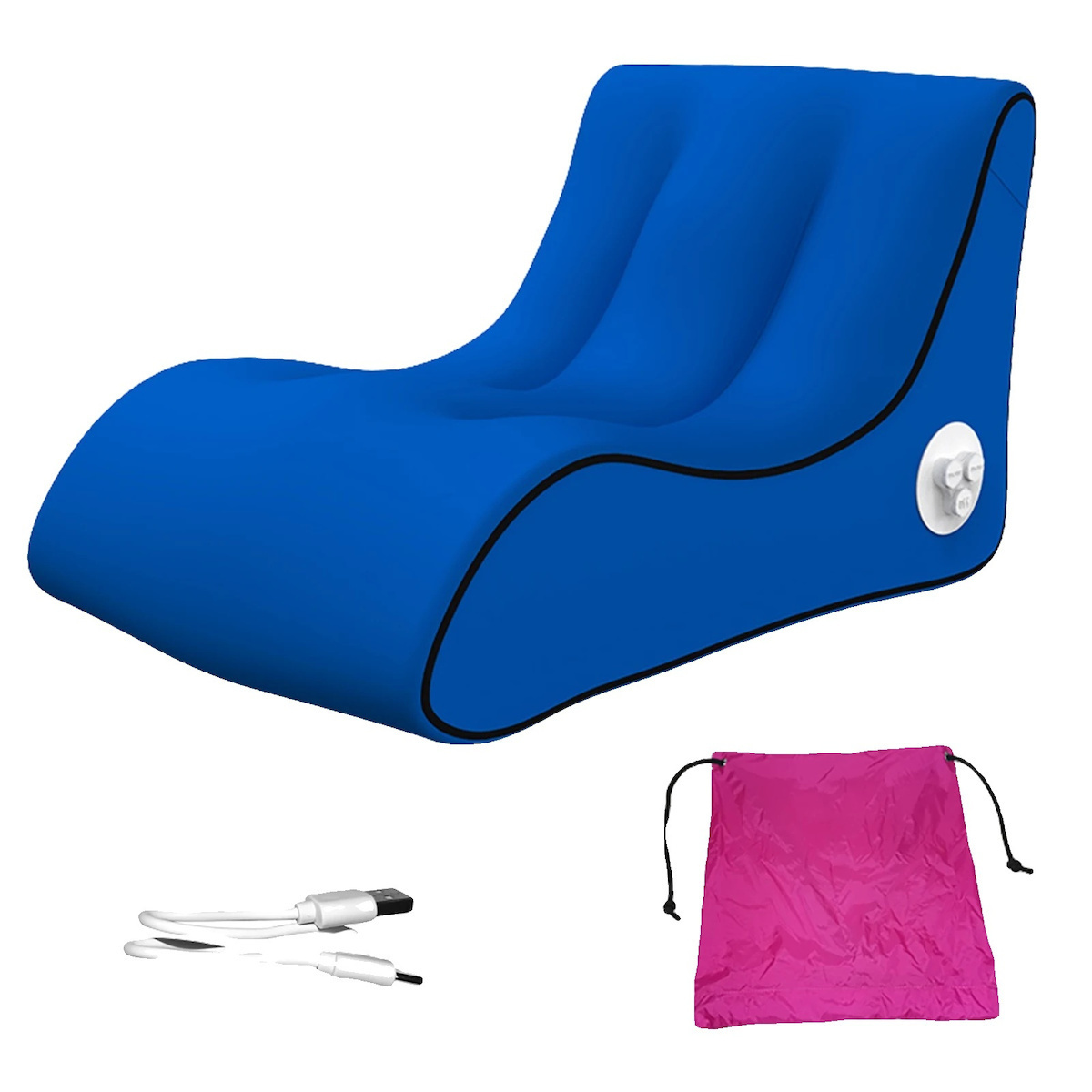 Inflatable Couch Quick Inflation Power Bank Functionality Navy Blue ...