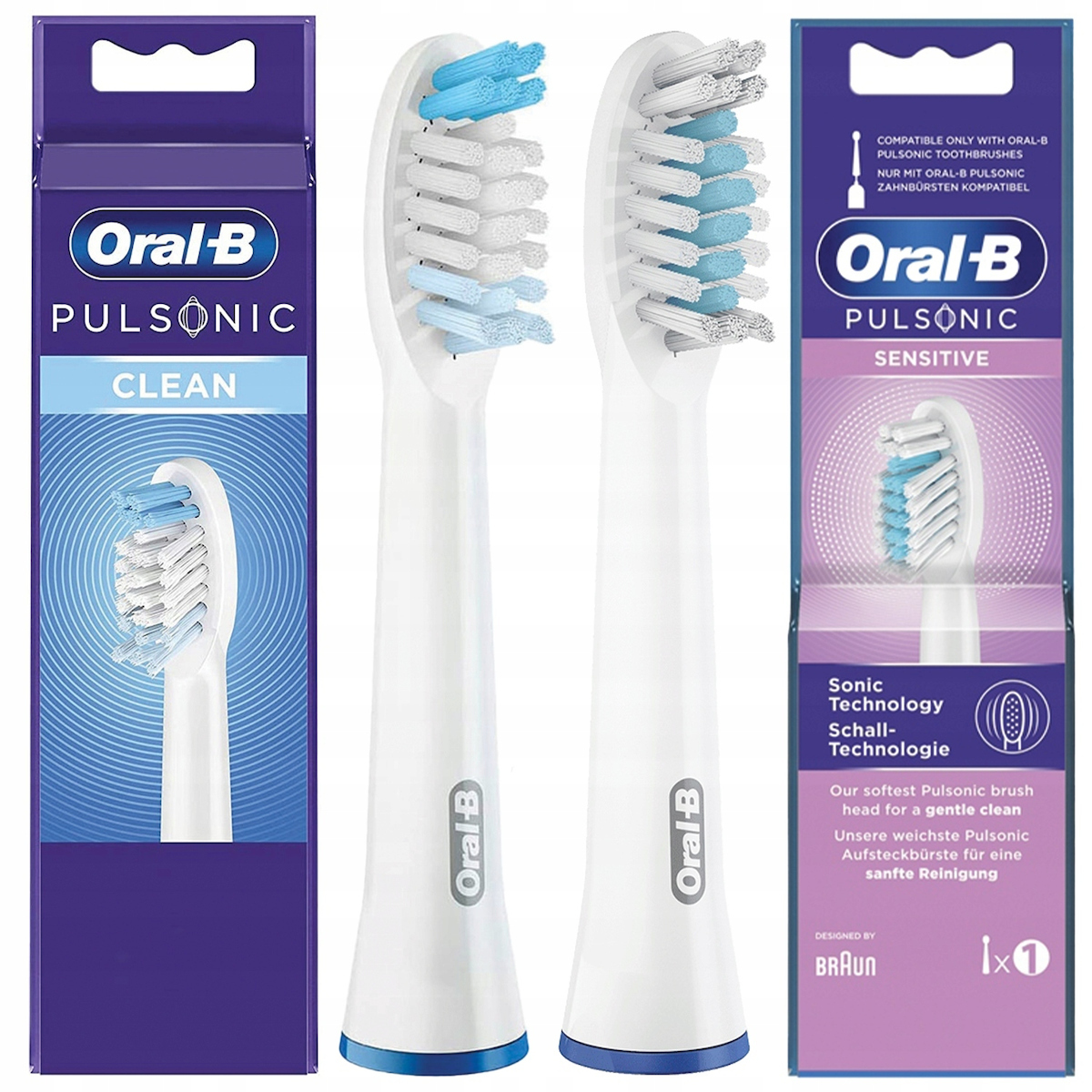 Oral-b Pulsonic Clean + Pulsonic Sensitive Sr32s Electric Toothbrush ...