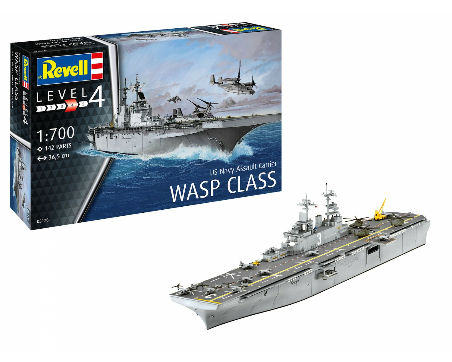 Revell Model Set Assault Carrier USS WASP CLASS Figurină de Modelism ...