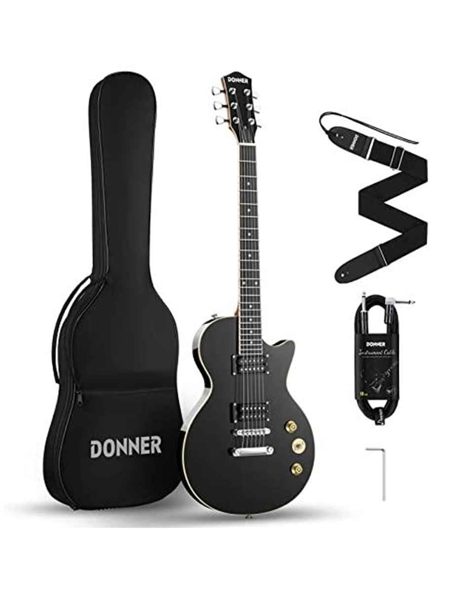 Donner Set Chitară Electrică Neagră cu Husă EC1277 | Skroutz Romania