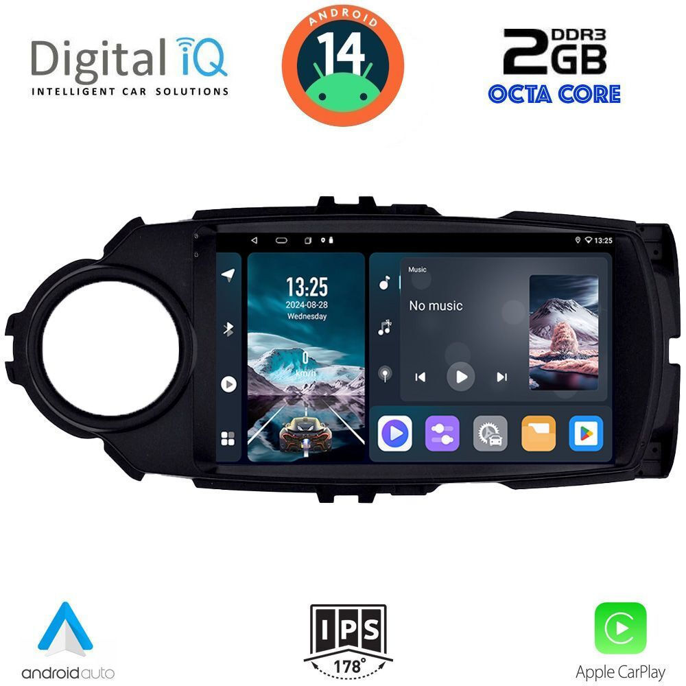 Digital IQ Ηχοσύστημα Αυτοκινήτου για Toyota Yaris 2015-2020 (Bluetooth/USB/AUX/WiFi/GPS/Apple ...