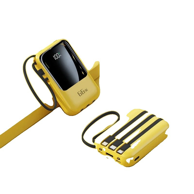 Portable Charger High Capacity 66w Fast Charging Yellow 20000mah ...