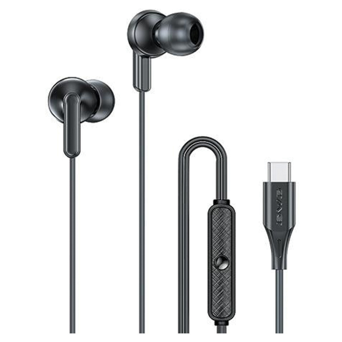 Awei PC-25T In-ear Handsfree Ακουστικά με Βύσμα USB-C Μαύρο | Skroutz.gr