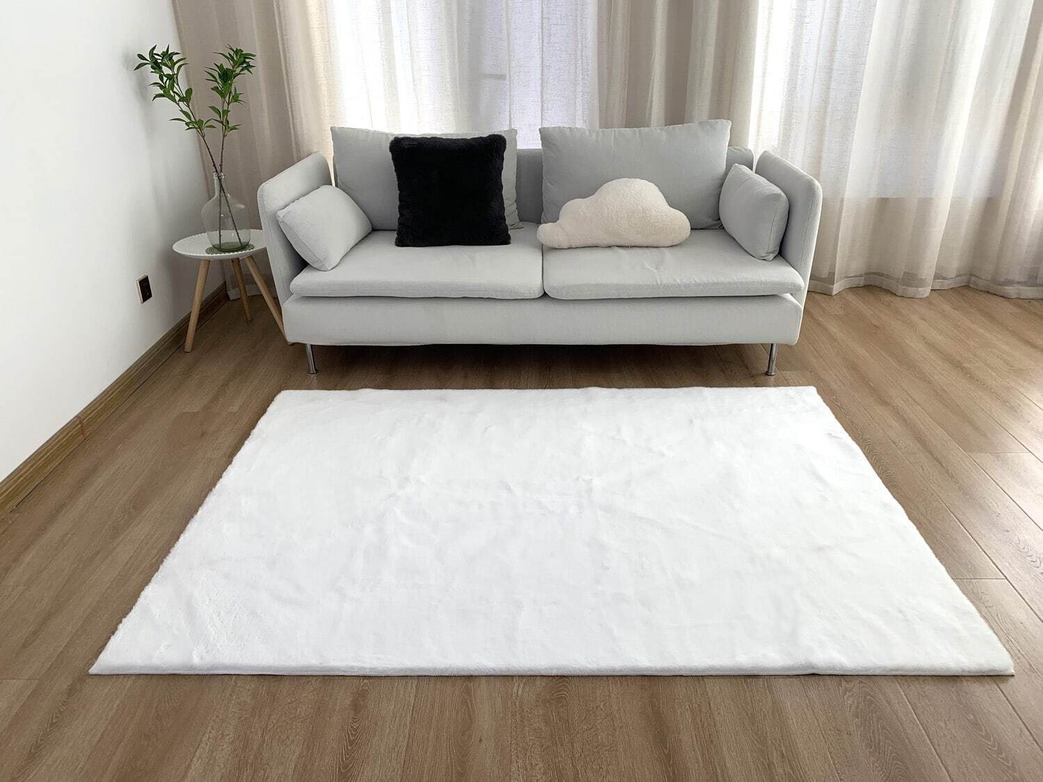 Anna Riska Αντιολισθητικό Χαλί Ορθογώνιο Καλοκαιρινό Βαμβακερό White ...