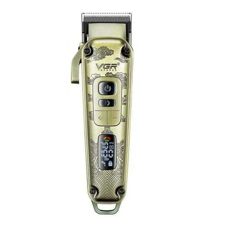 lang=liquid, name=Aparate de Tuns, lines=12 Profesională Reîncărcabilă Mașină de Tuns Aurie VGR ...