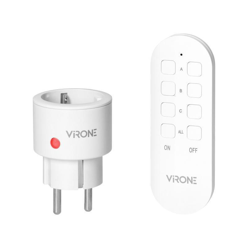 Mini Wireless Socket Virone Rs-10 Gs 2300w Schuko Ip20 Remote Control ...