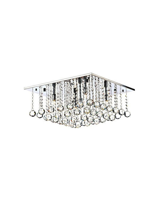 Dar Lighting Plafonieră de Tavan Transparentă cu Soclu G9 cu Cristale ...