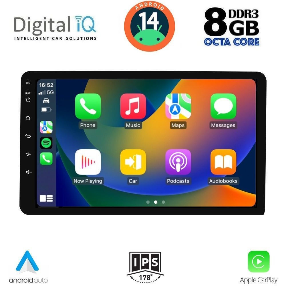 Digital IQ Ηχοσύστημα Αυτοκινήτου 2014 (Bluetooth/USB/AUX/WiFi/GPS/Apple-Carplay/Android-Auto ...