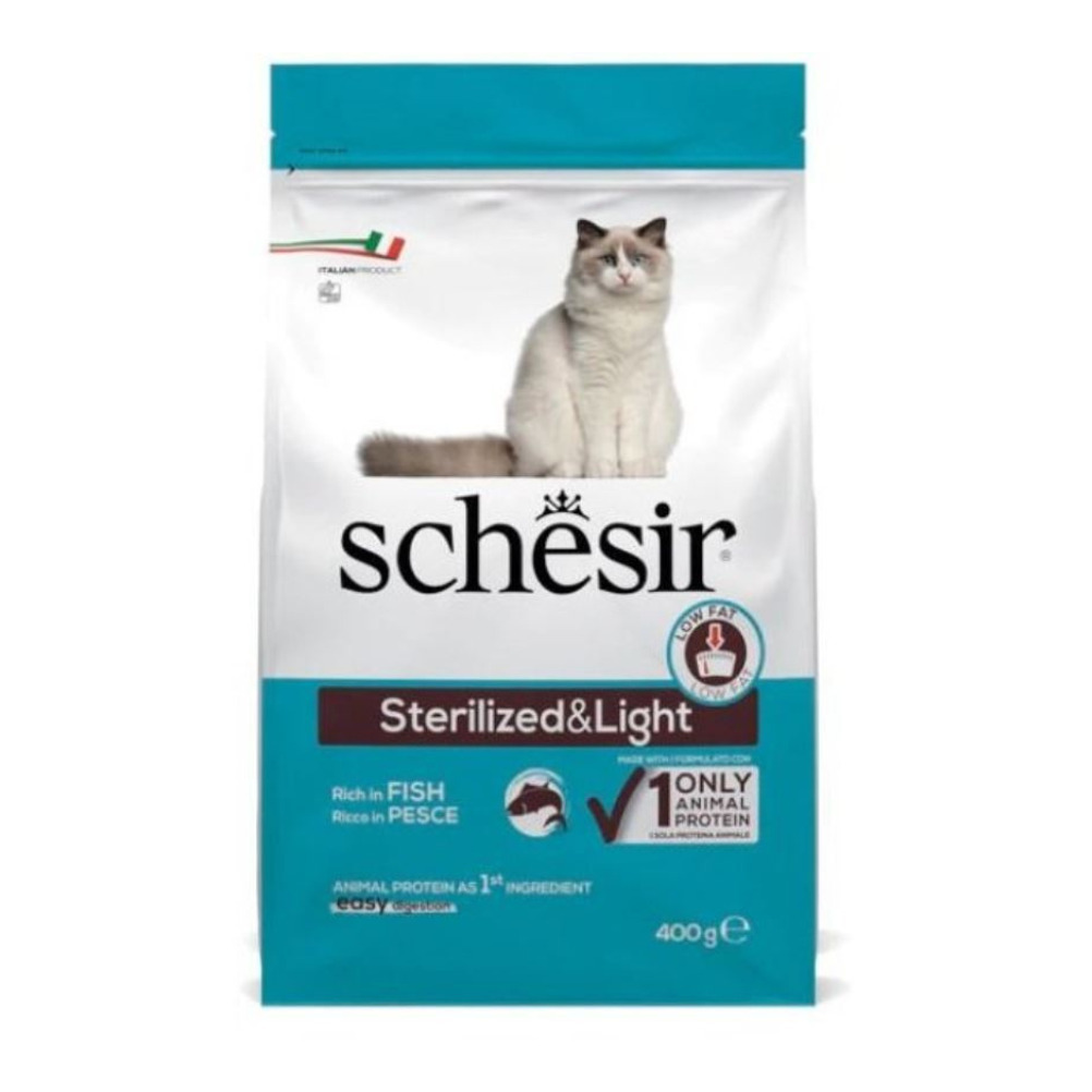 Schesir Sterilized & Light Ξηρά Τροφή Διαίτης, χωρίς Γλουτένη για Ενήλικες Στειρωμένες Γάτες με ...